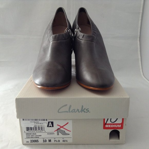 Clarks | Shoes | Clarks Womens Grace Lola Leather Boot Shoes Sz M ...